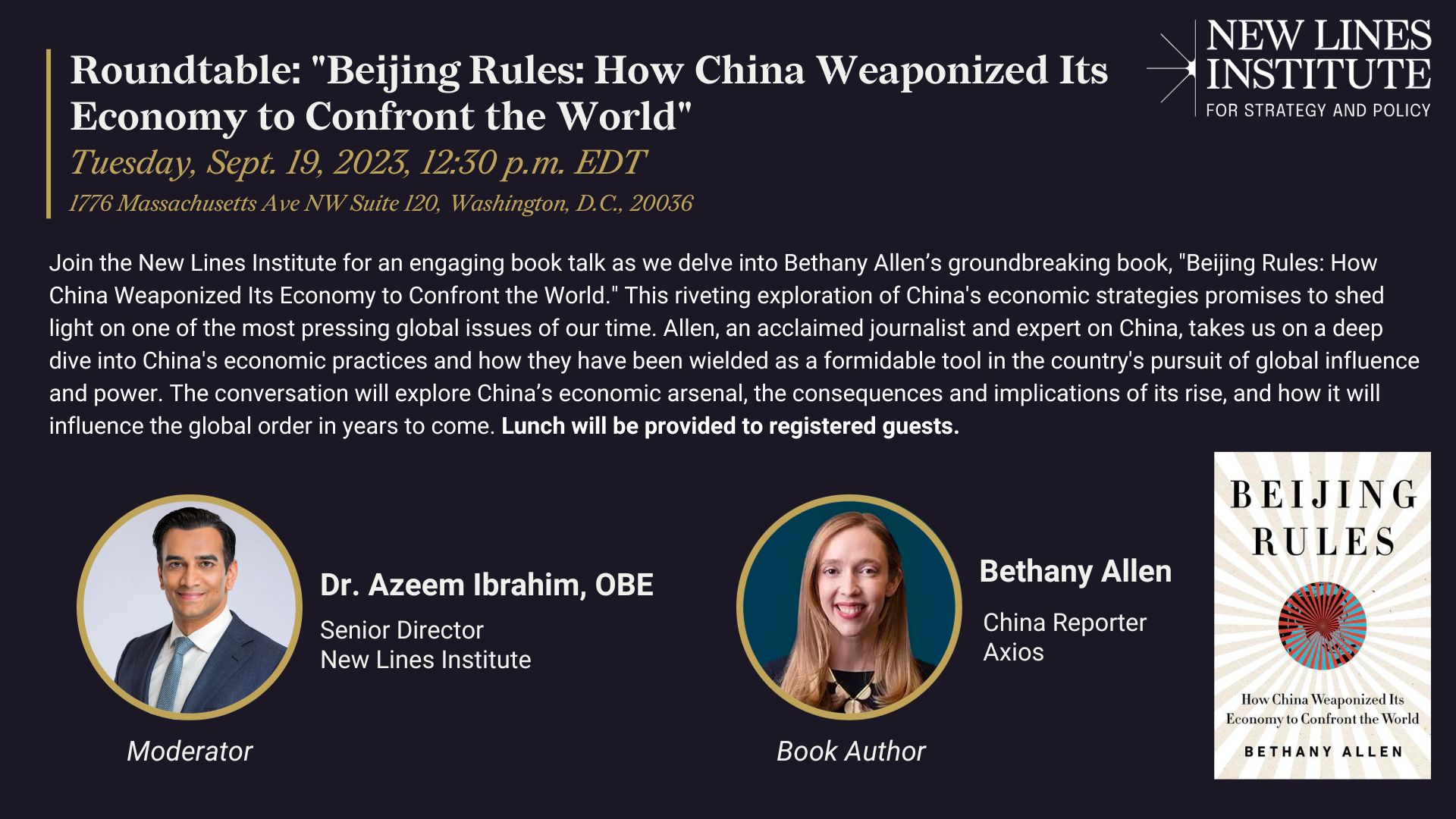 Roundtable: "Beijing Rules: How China Weaponized Its Economy to ...