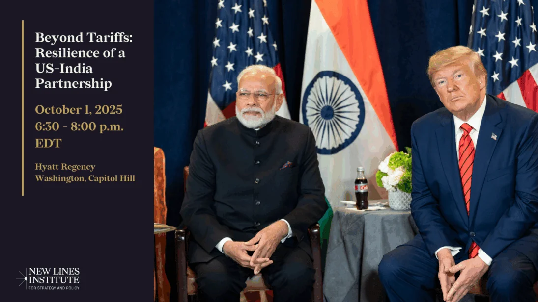 Beyond Tariffs: Resilience of a US-India Partnership - New Lines Institute